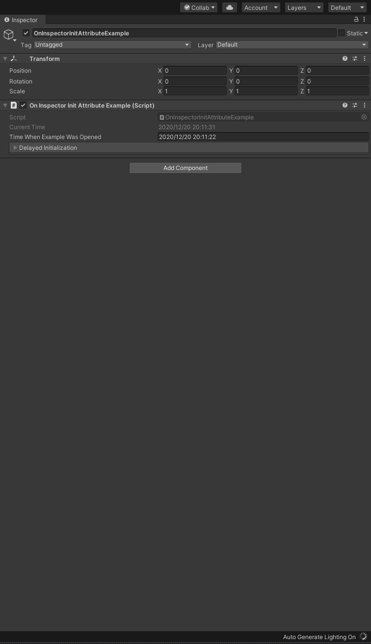 Odin Inspector 系列教程 On Inspector Init Attribute 个人技术笔记